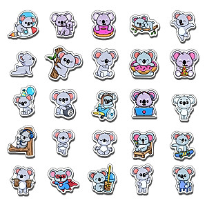 Pack 50 Pcs Cute Animal Koala Stickers for Water Bottles Waterproof Laptop Luggage Cups Computer Scrapbooking Teens Adults Girls Boys Aesthetic Sticker Packs Small Vinyl Decals
