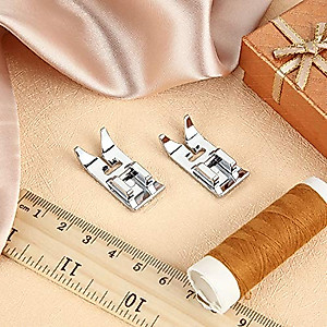 2 Pieces Sewing Machine Presser Foot Straight Stitch Foot Universal General Purpose Zig Zag Foot for Most Sewing Machines Domestic Low Shank Sewing Machines (2 Pieces)