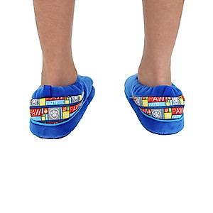 Josmo Kids Paw Patrol Chase Marshall Toddler Boys Plush Aline Slippers (7-8 M US Toddler, Blue/Red)
