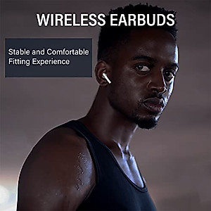 True Wireless Earbuds Bluetooth 5.1 Headphones,Noise Cancellation Headsets,30H Playtime in-Ear Hi-Fi Stereo Sound Mic IPX7 Waterproof Headset for iPhone/Samsung/Android White