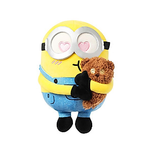 MINISO 7.9" Minions Stuffed Animals Plush Toys, Cute Sleeping Bedding Stuffed Animals Kawaii Plushies Pillow for Kids (Bob+Tim)