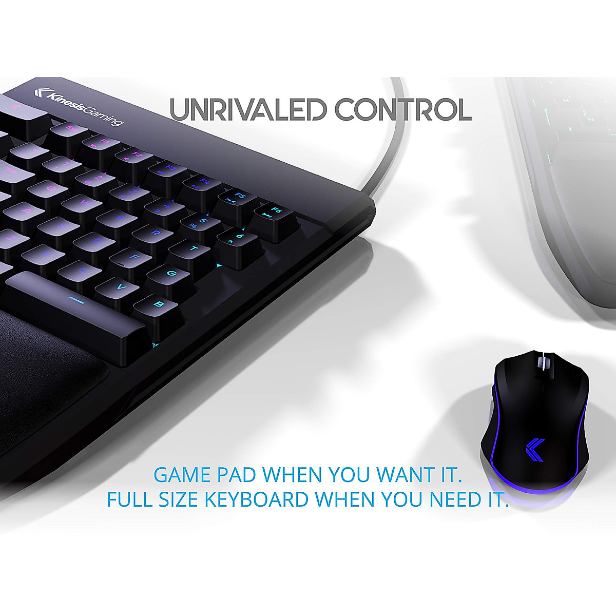 KINESIS Gaming Freestyle Edge RGB Split Mechanical Keyboard (MX Brown) (Renewed)