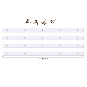 Hatsbi UHMW Crosscut Sled For Table Saw Sled Miter Bars 3/4" X 3/8" X 17" -Predrilled holes and 20 screws included For Jigs Fixtures or Miter Slots (size 3/4"x3/8") 4 x UHMW Bars