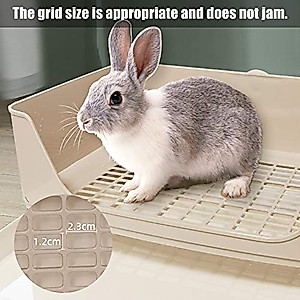 kathson Large Rabbit Litter Box Trainer, Potty Corner Toilet with Drawer Bigger Pet Pan for Adult Hamster, Guinea Pig, Ferret, Galesaur, Bunny and Other Animals (Brown)