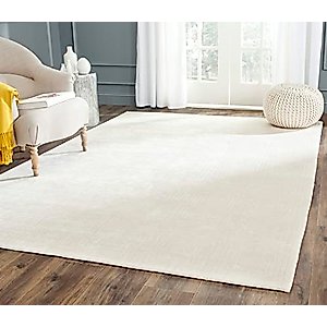 Safavieh Tibetan Collection 10' x 14' Ivory/Ivory TB833A Hand-Knotted Viscose Rug