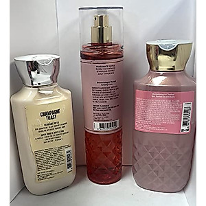 Bath and Body Works - Champagne Toast - Daily Trio - Shower Gel, Fine Fragrance Mist & Super Smooth Body Lotion