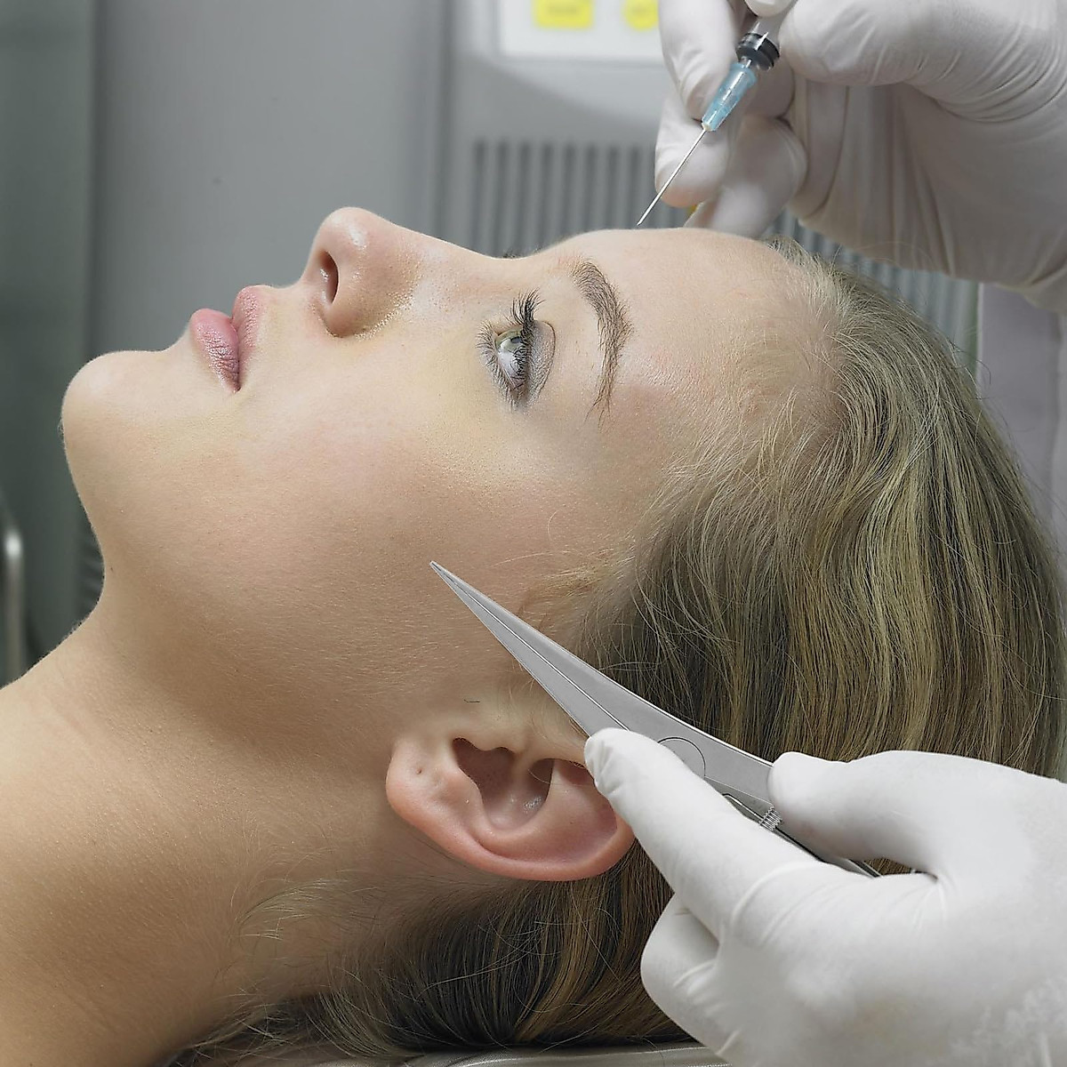 Baluue 2pcs Eye Measuring Instrument Graduated 0 to 20mm Scale Stainless Caliper, Stainless Steel Caliper Graduated Eye Measurement Gauge Eyelid Gauge Designer