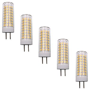 ZHENMING GY6.35 G6.35 LED Bulb 7W AC 110V-130V (Cannot be Used at Low Voltage 12V) Warm White 3000K Dimmable 65W Halogen Bulbs Equivalent, 5-Pack