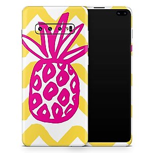 DesignSkinz Pink and Yellow Pineapple Protective Vinyl Decal Wrap Skin Cover Compatible with The Samsung Galaxy S20 (Screen Trim & Back Glass Skin)