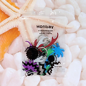 Honbay 6PCS Palm Tree Bottle Opener Keychain Aluminum Alloy Beer Bottle Opener Party Favors