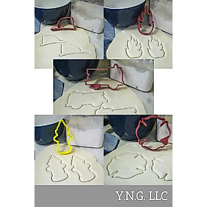 FIREFIGHTER FIREMAN OUTLINES FIRE TRUCK HELMET HYDRANT SET OF 5 COOKIE CUTTERS MADE IN USA PR1398