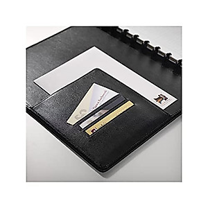 Arc Customizable Leather Notebook System, 8.5 x 11, Black