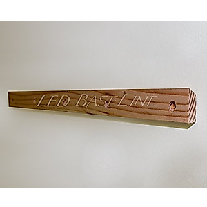 LED Baseline Lighted Floating Wall Shelf 2 Tier (48", Standard Gloss Black)