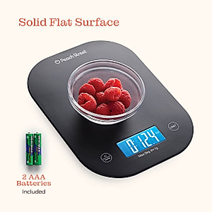 Digital Kitchen Food Scale - LCD Display Weight in Grams, Kilograms, Ounces, Fl Ounces, Milliliters, and Pounds Perfect for Precise Measurements, Baking, Cooking, Meal Prep, Weight Loss,
