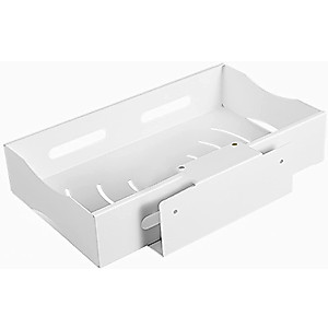 LEAYAN Under Sink Storage Cabinet Organizer Drawer, Storage Bathroom Cabinet Organizer Under Kitchen Sink Organizer for Easy Access Under Sink Rack Shelf, White 35x20x7.5cm
