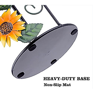 Sunflower Paper Towel Holder Countertop Sunflower Kitchen Decor Accessories Yellow Paper Towel Rack Stand Farmhouse Heavy Duty Base Black Stainless Steel