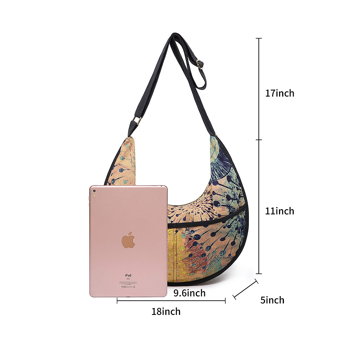 OPQRSTU Womens Hippie Large Sling Shoulder Boho Handbag canvas Crossbody Bags (Purple)