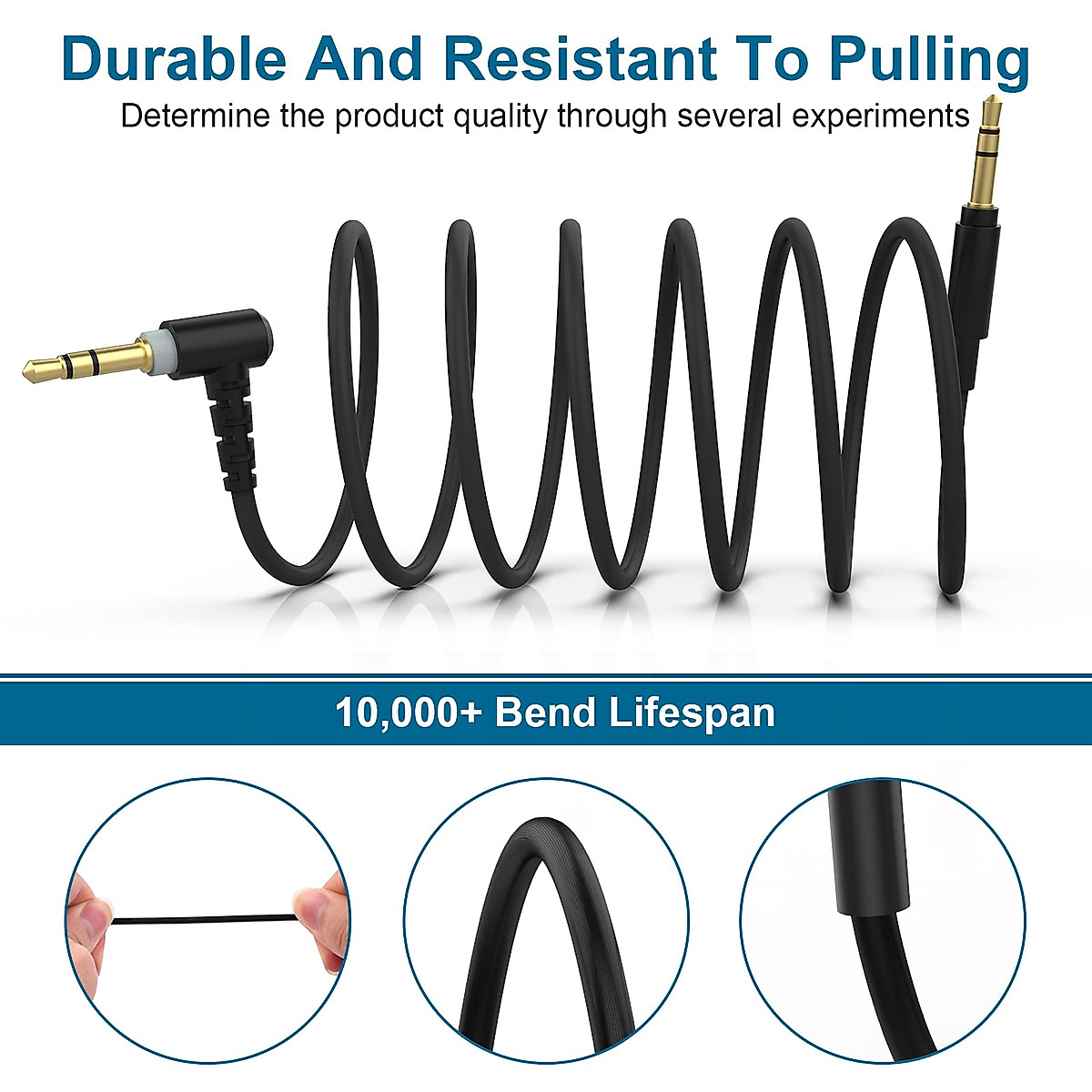 Tobysome 3.5mm Audio Cable Aux Cord Replacement Headphone Cable Compatible with Sony WH-1000xm5 WH-1000xm4 WH-1000xm3 WH-1000xm2 MDR-XB950N1 MDR-ZX770BN WH-xb910n WH-CH700N Headphones, More