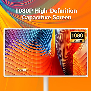 JYXOIHUB 22 Inch 1080p Portable Touch Screen Monitor, RollableTablet TV with Android(Support Google Store), Wireless TV on Wheels Touchscreen Built-in Battery(4-6H), Full Swivel Rotation
