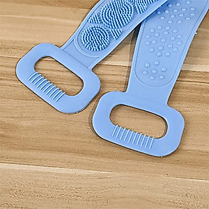 INGVY Dry Brushing Body Brush Silicone Brushes Bath Towels Body Scrubber Rubbing Back Peeling Massage Shower Extended Scrubber Skin Clean Brushes