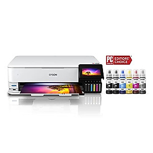 Epson EcoTank Photo ET-8550 Wireless Wide-Format All-in-One Supertank Printer with Scanner, Copier, Ethernet and 4.3-inch Color Touchscreen