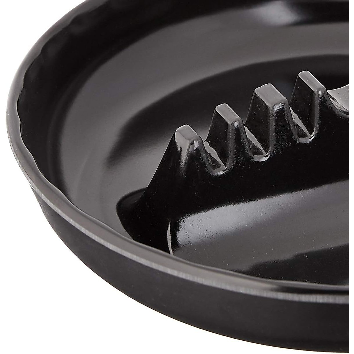 Fox Run 6121 Melamine Ash Tray, 6.75 x 6.75 x 1.25 inches, Black