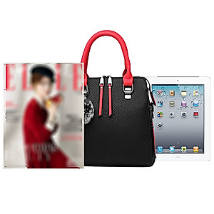 YAQUNICER Small Top-Handle Handbags Hobo Clutch Satchel for Women Purse Faux Leather Shoulder Crossbody Bag-Red