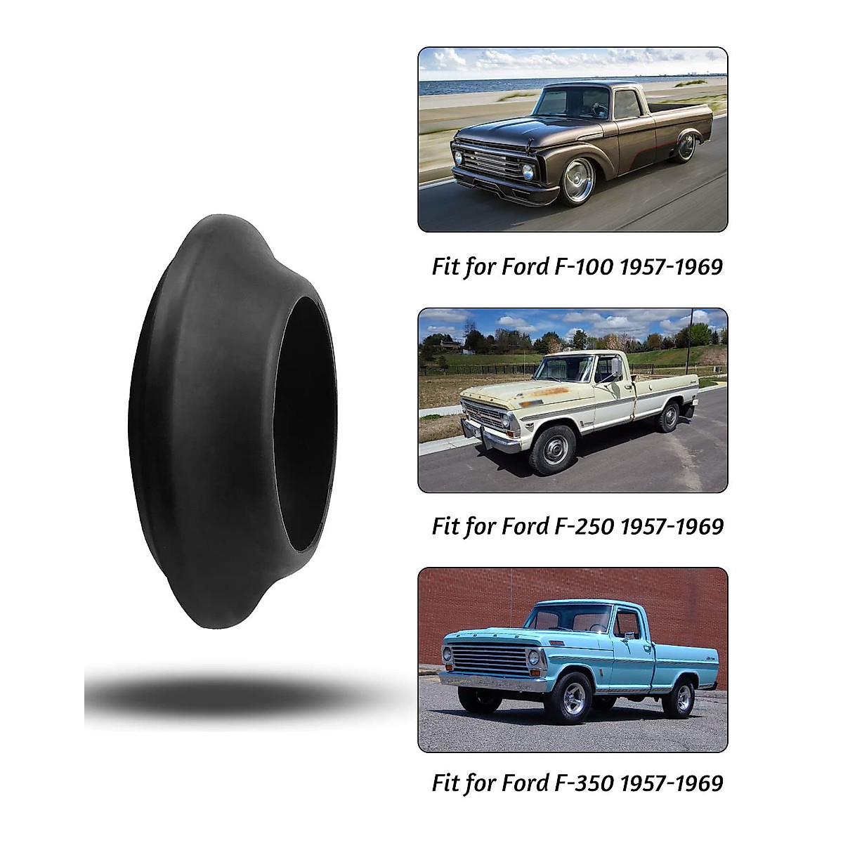 Gas Tank Fuel Neck Grommet Fit for Ford F-100 F-250 F-350 1957-1969 Pickup Truck, C7TZ-9080-A Fuel Gas Tank Filler Neck Tube Rubber Grommet Seal rubber