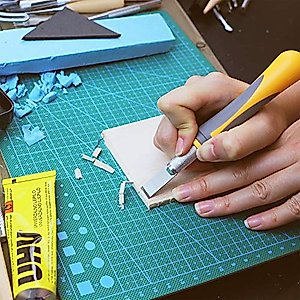 MulWark 16-Piece Precision Hobby Knife Set - Exacto Knife Set for Modeling - Craft Knife Handle Customized with Chiseling Blade, Stencil Edge Blade, Fine Point Blade and More