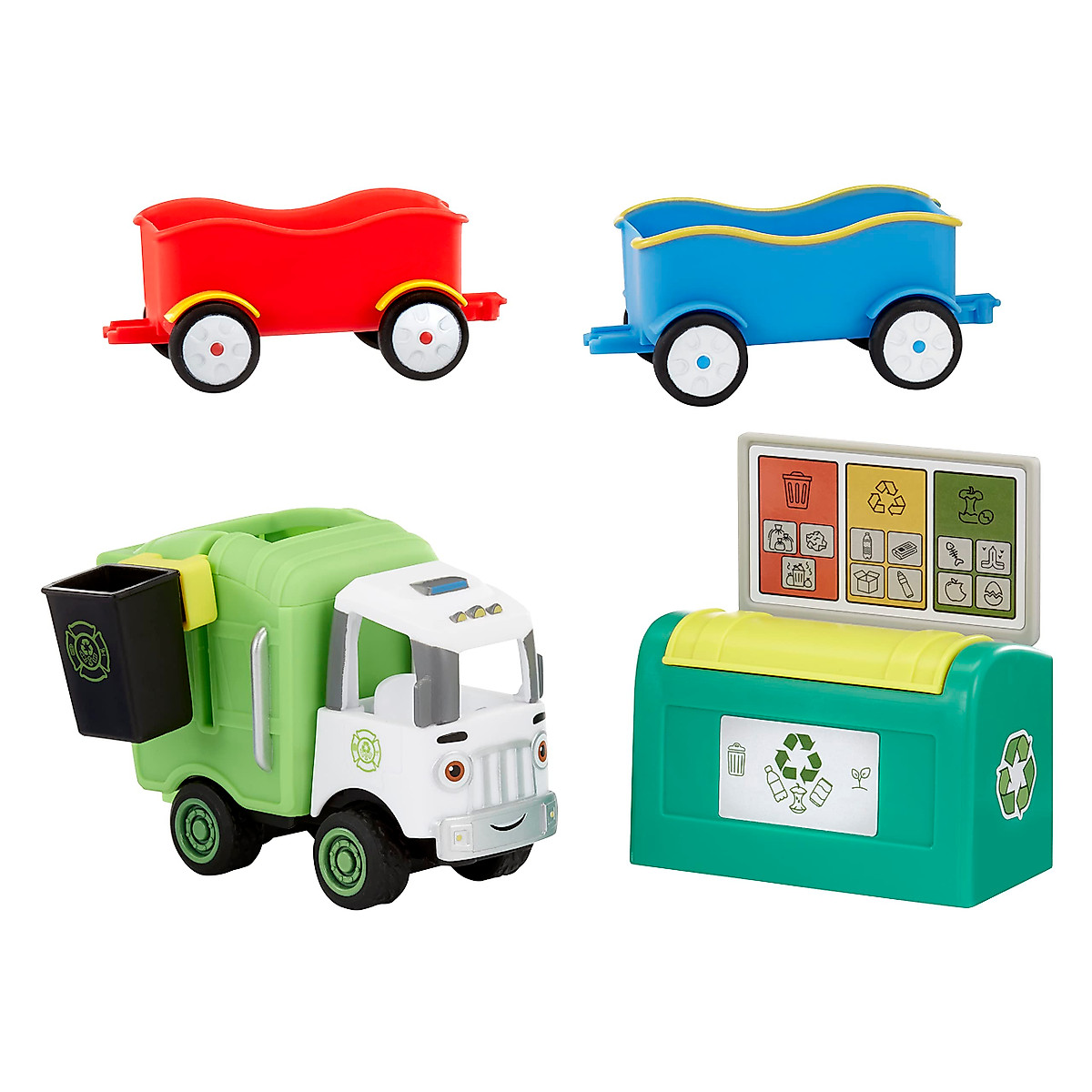 Little Tikes Let’s Go Cozy Coupe Garbage Truck Playset with Push and Play Vehicle for Floor or Tabletop Car Fun for Toddlers, Boys, Girls 3+ Years