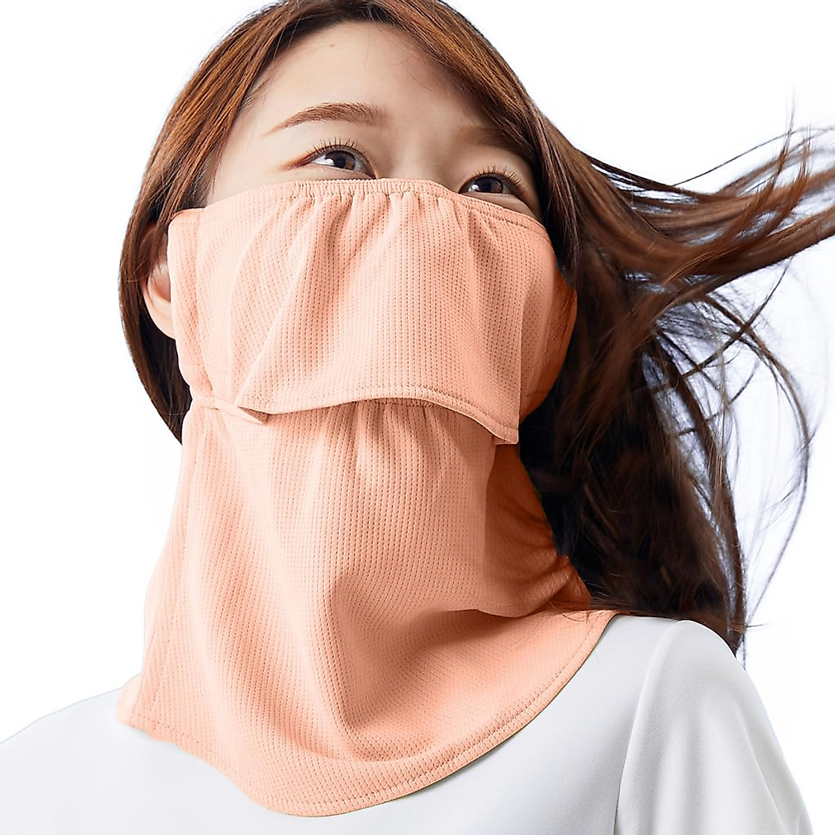 YAKeNU UV CUT MASK UV Sun Protection mask for face-Neck Yake-nu Standard (402 Orange)