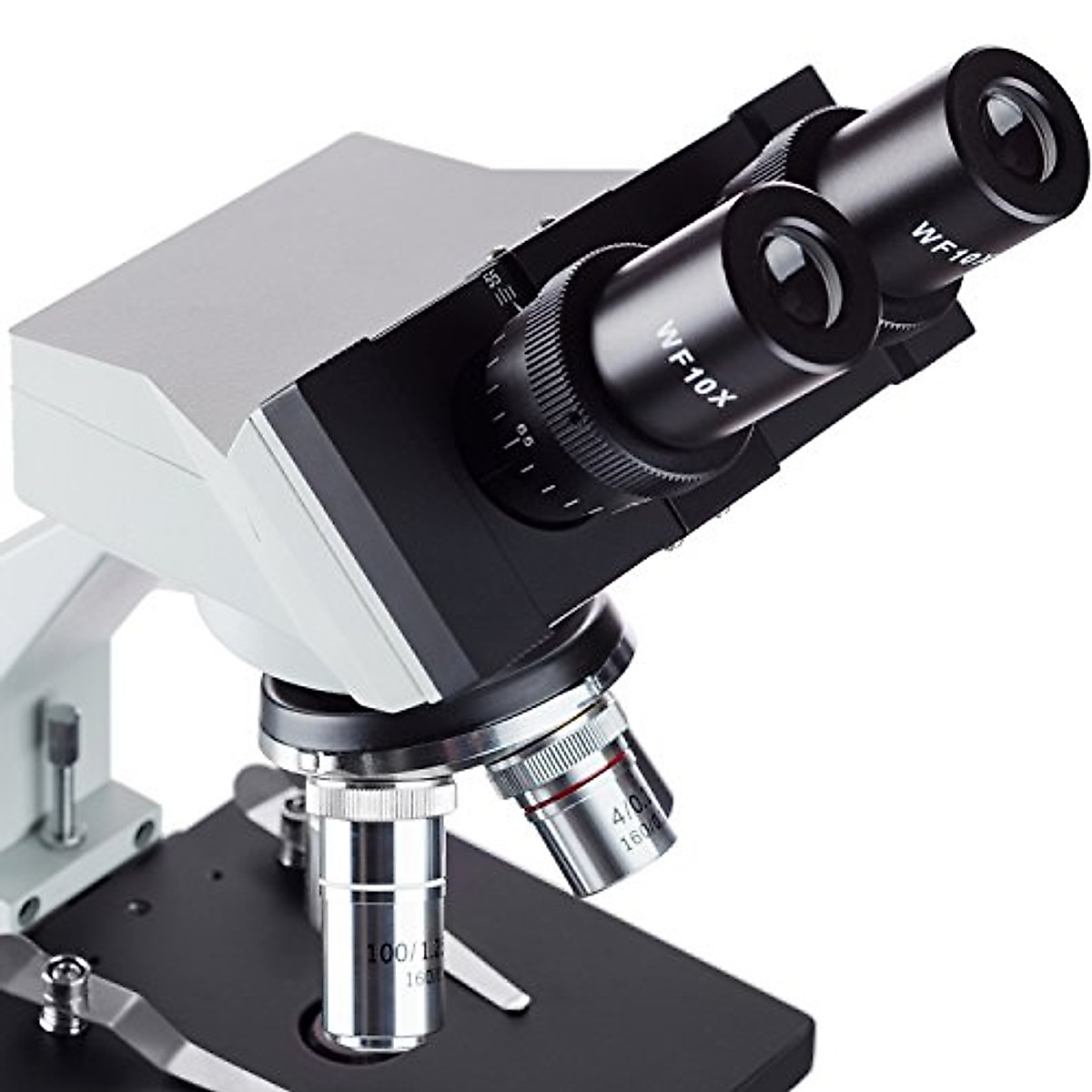 AmScope B100B-MS Compound Binocular Microscope, 40X-2000X Magnification, Brightfield, Tungsten Illumination, Abbe Condenser, Mechanical Stage