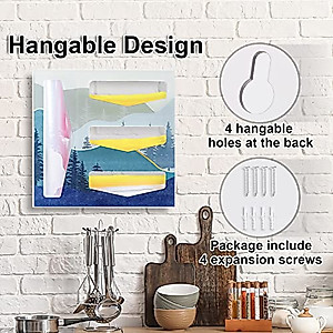 Plastic Bag Organizer Kitchen Acrylic 4 Slots Storage Bag Holder Baggie Organizers for Drawer Counter Pantry, Green Mountain