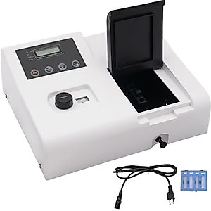 110V Digital Lab Spectrophotometer 721 Visible Spectrophotometer w/LCD Display 350-1020nm Tungsten Lamp Lab Analytical Equipment