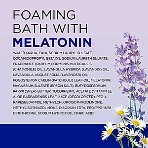 Dr Teal's Foaming Bath with Pure Epsom Salt, Sleep Blend with Melatonin, Lavender & Chamomile Essential Oils, 34 Fl Oz (Pack of 4) (Packaging May Vary)