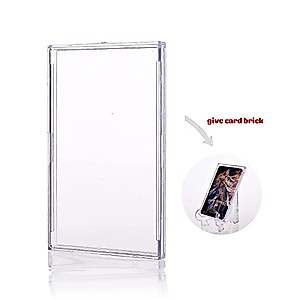 UTCTBC Trading Card Sleeves Top Loaders 20 pcs Hard Acrylic Card Protector Clear Card Brick + 5 Display Stand Fit for Standard Sports Cards,Baseball Card Holder Cases Collectibles