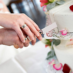 TRUE LOVE GIFT Wedding Cake Knife and Server Set Bride and Groom 2-Piece Dessert Set, Party, Wedding, Anniversary or Celebration