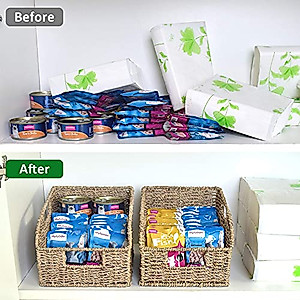 StorageWorks Hand-Woven Seagrass Wicker Baskets Set