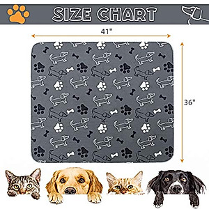 PAWCHIE Washable Pee Pads for Dogs - 2 Packs Large 34" x 41" Non-Slip Reusable Dog Potty Training Mat for Pet Playpen, Super Absorbent Puppy Whelping Pad for Small Medium Large Dogs