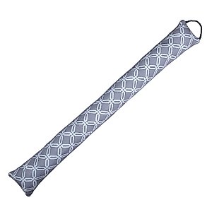 KindoBest Door Draft Stopper Geometry Moroccan Pattern - 35”L x 5”W x 2.5”H Heavy Duty Durable Door/Window Draft Blocker（Gray）