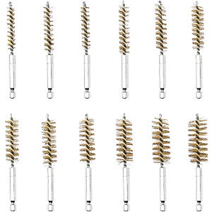 NEIKO 00325A Wire Brush Drill Attachments with 1/4-Inch Hex Shank, SAE and MM Brushes Assortment, Mountable on Power Drill or Die Grinder, 38-Piece Set