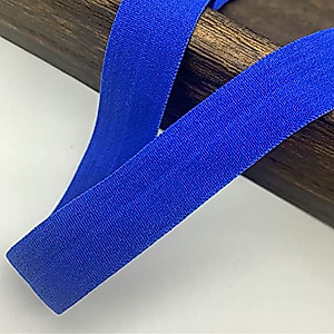 0.4/0.6/0.8/1 Inch Navy Blue Lace Trim Elastic Ribbon Fold Over Spandex Elastic Band for Sewing Lace Trim Waist Band Garment Accessory