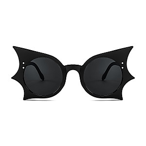 FEISEDY Women Men Funny Sunglasses, Butterfly Shaped Bat Shades for Halloween and Party B4142