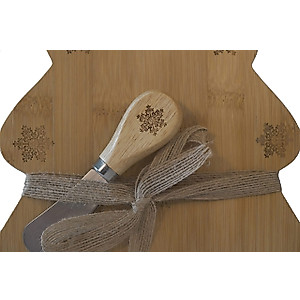 Christmas Tree Charcuterie Board Set with Cheese Knife Cutting Board Made From Natural Sustainably Sourced Bamboo