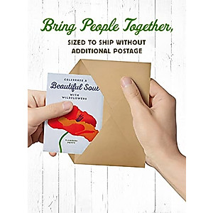 American Meadows Wildflower Seed Packets "Celebrate a Beautiful Soul" Memorial Favors (Pack of 20) - Red Poppy Seed Mix, Favors for Funerals, Wakes, Viewings, Visitations, Memorial Services