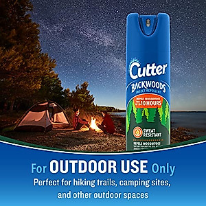 Cutter Backwoods Insect Repellent (2 Pack), Repels Mosquitos for Up To 10 Hours, 25% DEET, 6 Ounce (Aerosol Spray)