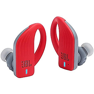 JBL Endurance Peak in-Ear Waterproof Sport Headphones Bundle with Plush Carry Case (Red)