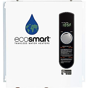 Ecosmart ECO 24 24 KW at 240-Volt Electric Tankless Water Heater with Patented Self Modulating Technology, 17 x 17 x 3.5