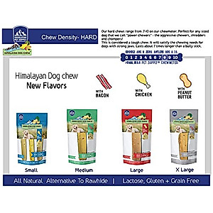 Himalayan Dog Chew Original Yak Cheese Dog Chews, 100% Natural, Long Lasting, Gluten Free, Healthy & Safe Dog Treats, Lactose & Grain Free, Protein Rich, Mixed Sizes, Dogs 65 Lbs & Smaller