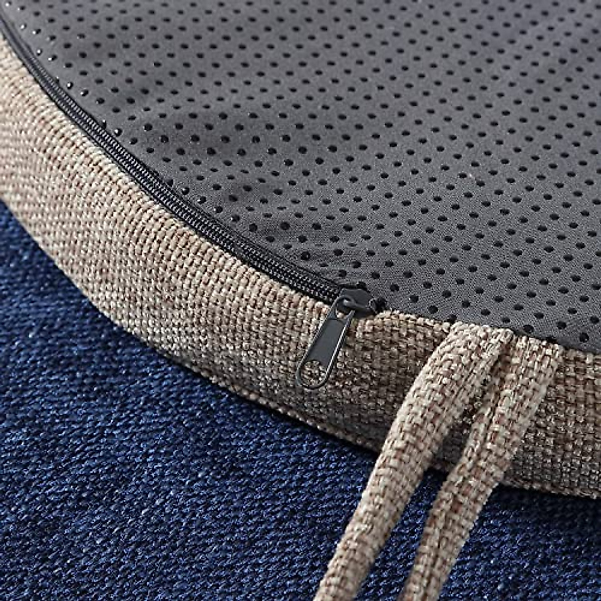 Sweet Home Collection Chair Cushions 100% High Density Memory Foam Pads U Shaped 17" x 16"Non-Slip Skid Rubber Back Seat Cover, 4 Count (Pack of 1), Taupe